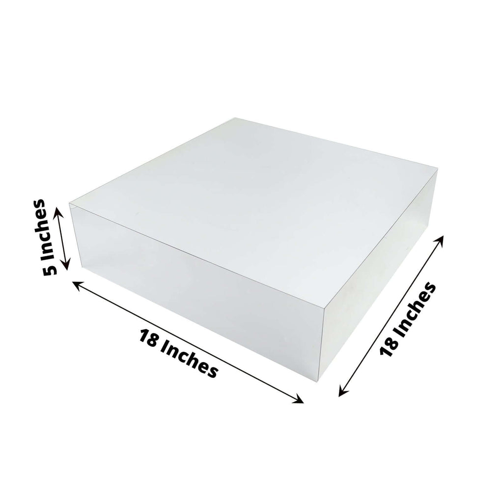 Silver Acrylic Cake Box Stand 18x18" | TableclothsFactory