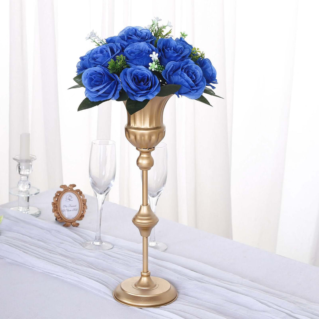Royal Blue Silk Rose Flower Balls - 10" | TableclothsFactory