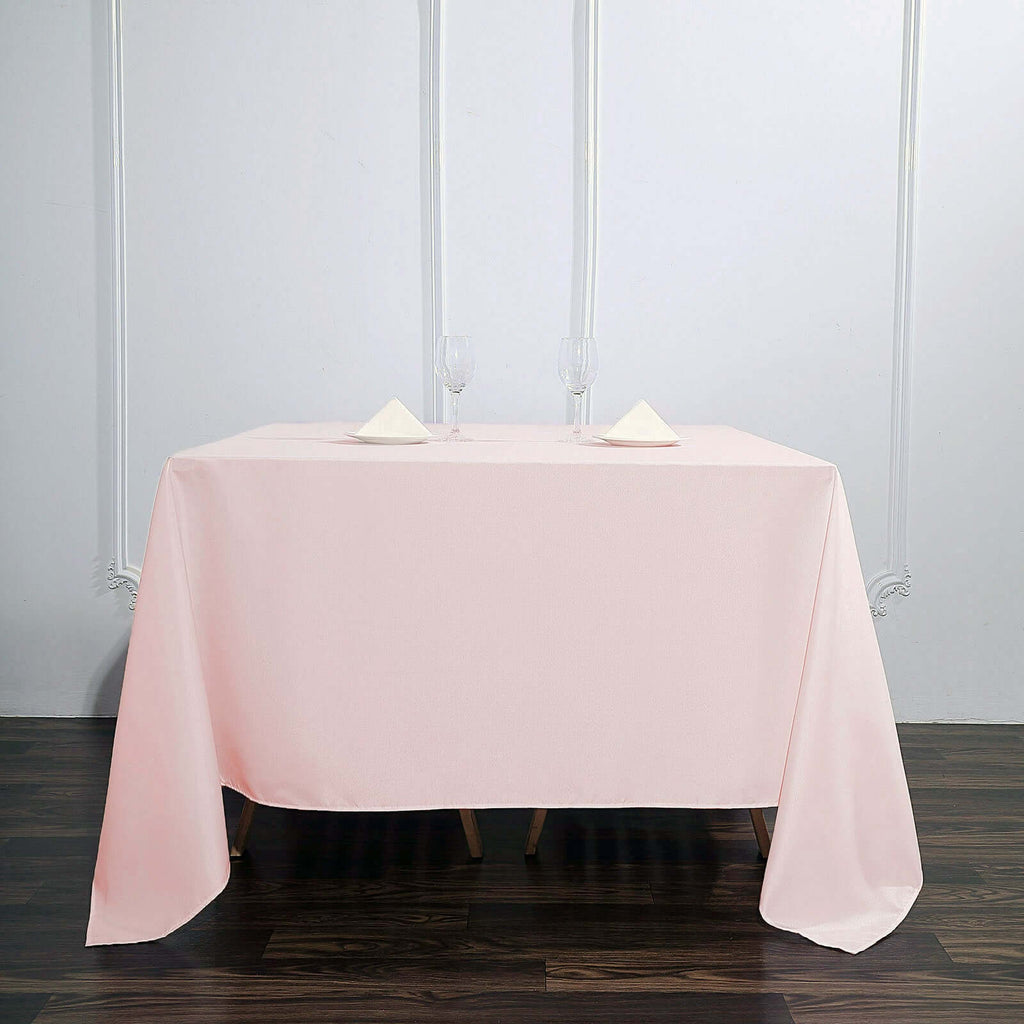 Polyester Tablecloth 90"x90" Blush | TableclothsFactory