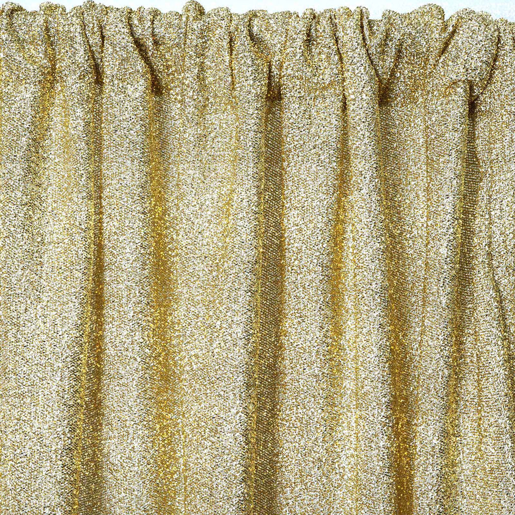 Champagne Metallic Shimmer Tinsel Curtain 20ft | TableclothsFactory