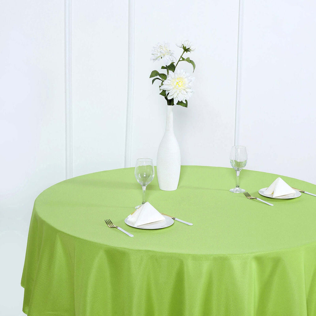 Polyester Round Tablecloth 90" Apple Green | TableclothsFactory