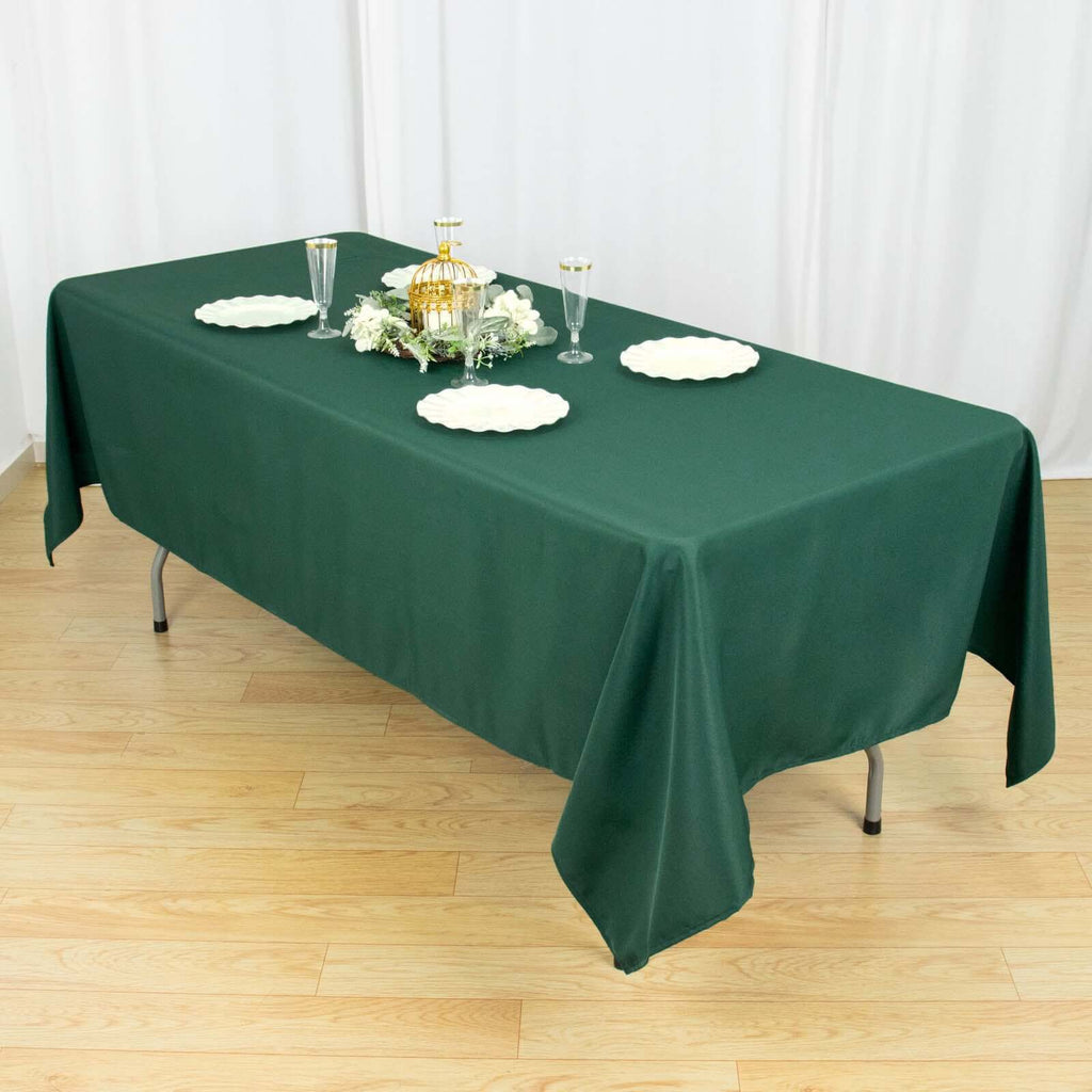 Premium Polyester Tablecloth 60"x102" Emerald Green | TableclothsFactory