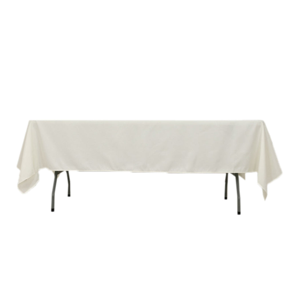 Fire Retardant Tablecloth 60"x102" Ivory | TableclothsFactory