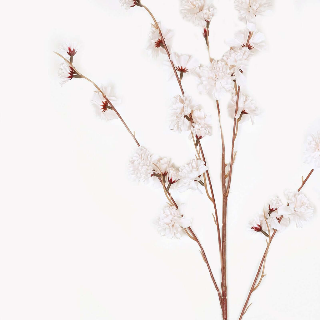 Ivory Silk Carnation Flower Stems 42" | TableclothsFactory