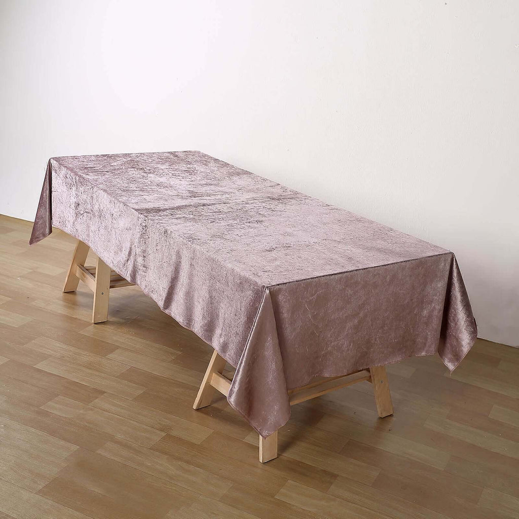 Velvet Tablecloth 60"x102" Mauve | TableclothsFactory