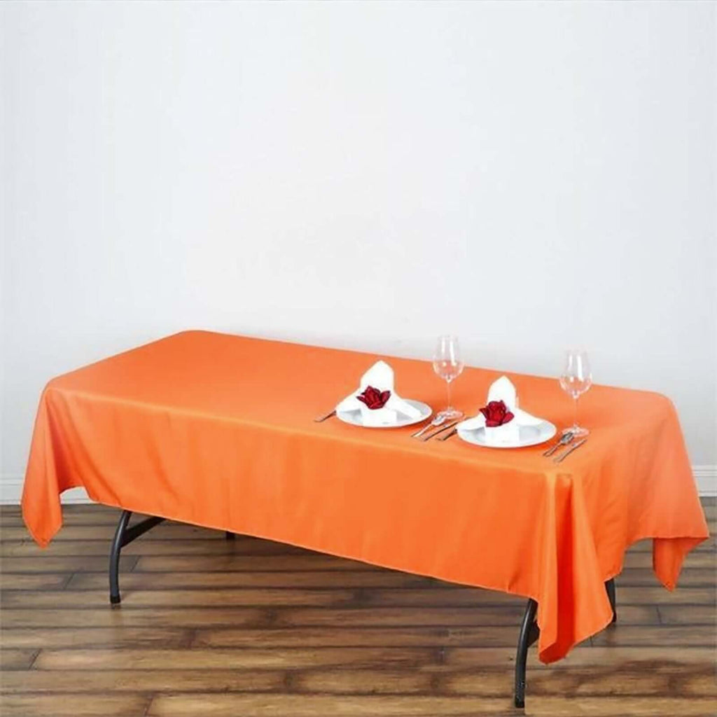 Polyester Tablecloth 60"x102" Orange | TableclothsFactory