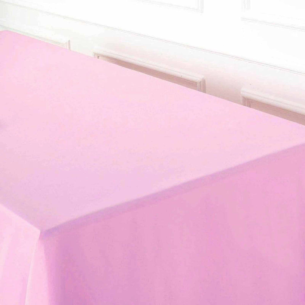 Polyester Tablecloth 60"x102" Pink | TableclothsFactory