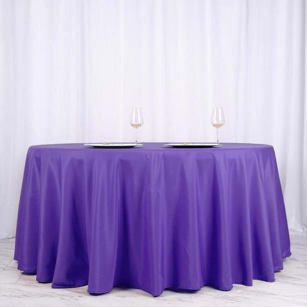 Polyester Tablecloth 120" Purple | TableclothsFactory