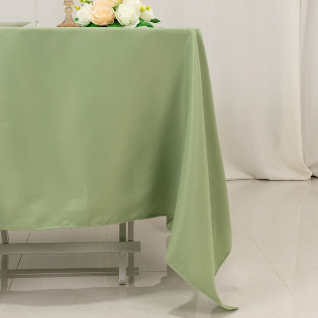 Premium Polyester Tablecloth 70"x70" Sage Green | TableclothsFactory