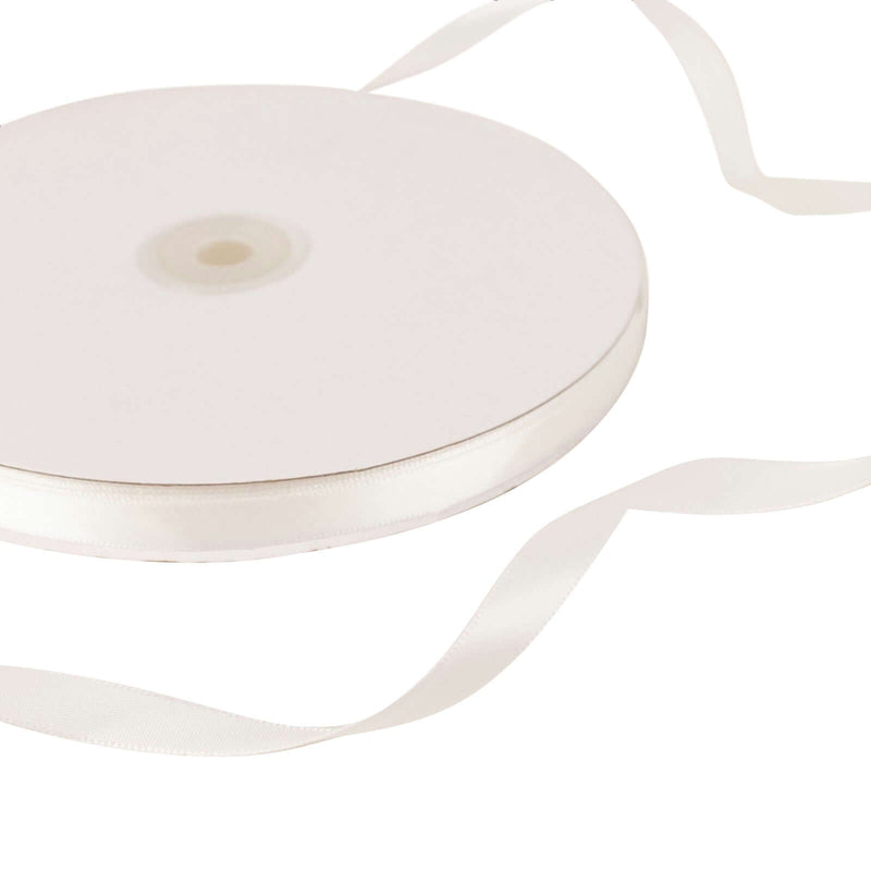 100 Yards White Satin Ribbon | tableclothsfactory.com