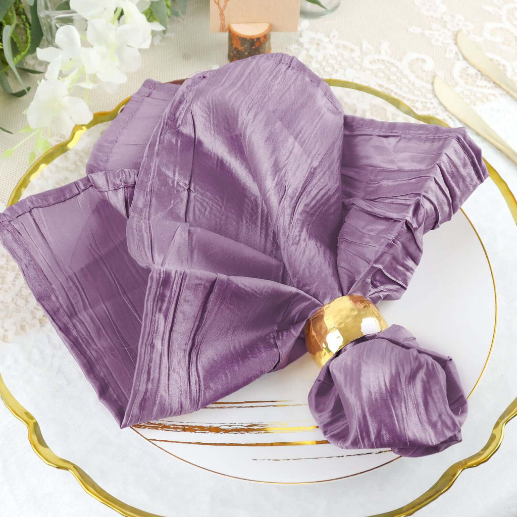 Accordion Napkins 20"x20" Amethyst | TableclothsFactory
