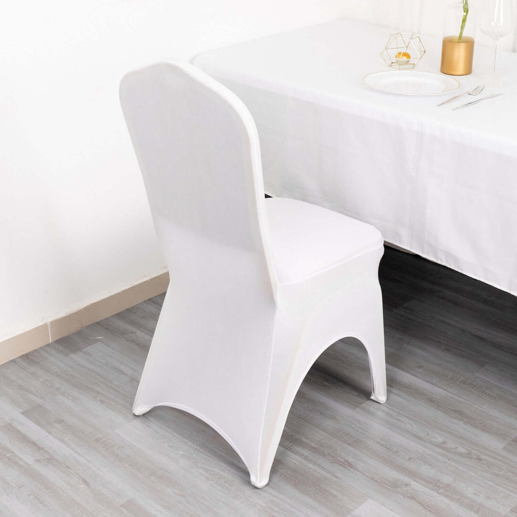 Premium Spandex Banquet Chair Cover White | TableclothsFactory