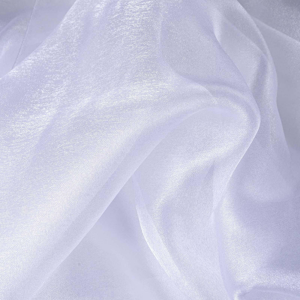 54" White Sheer Chiffon Fabric Bolt | TableclothsFactory