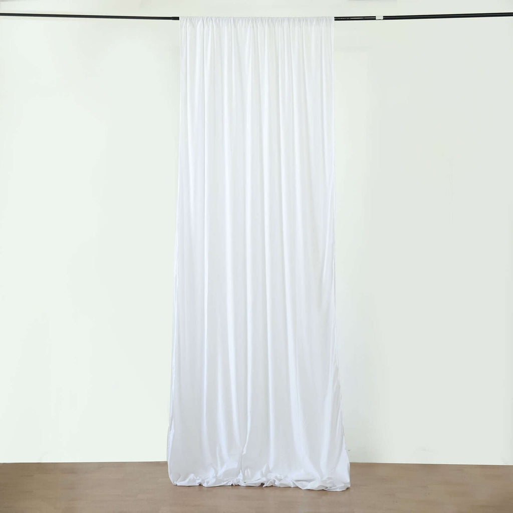 White Scuba Polyester Ceiling Drape 5ftx30ft | TableclothsFactory