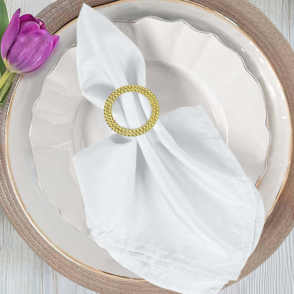 Diamond Circle Sash Buckle 2.5" Gold | TableclothsFactory