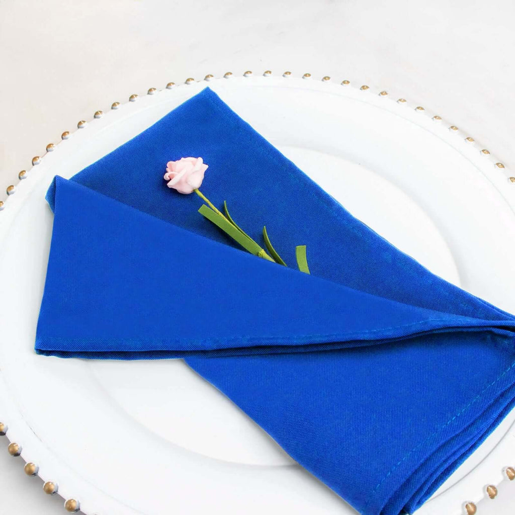 Premium Dinner Napkins 20"x20" Royal Blue | TableclothsFactory