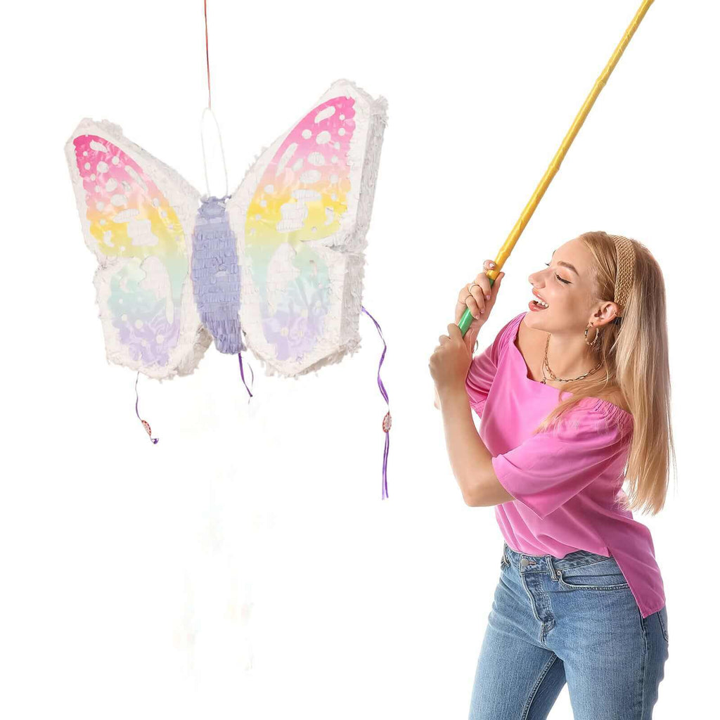 White Lilac Butterfly Pinata 23"x19" | TableclothsFactory