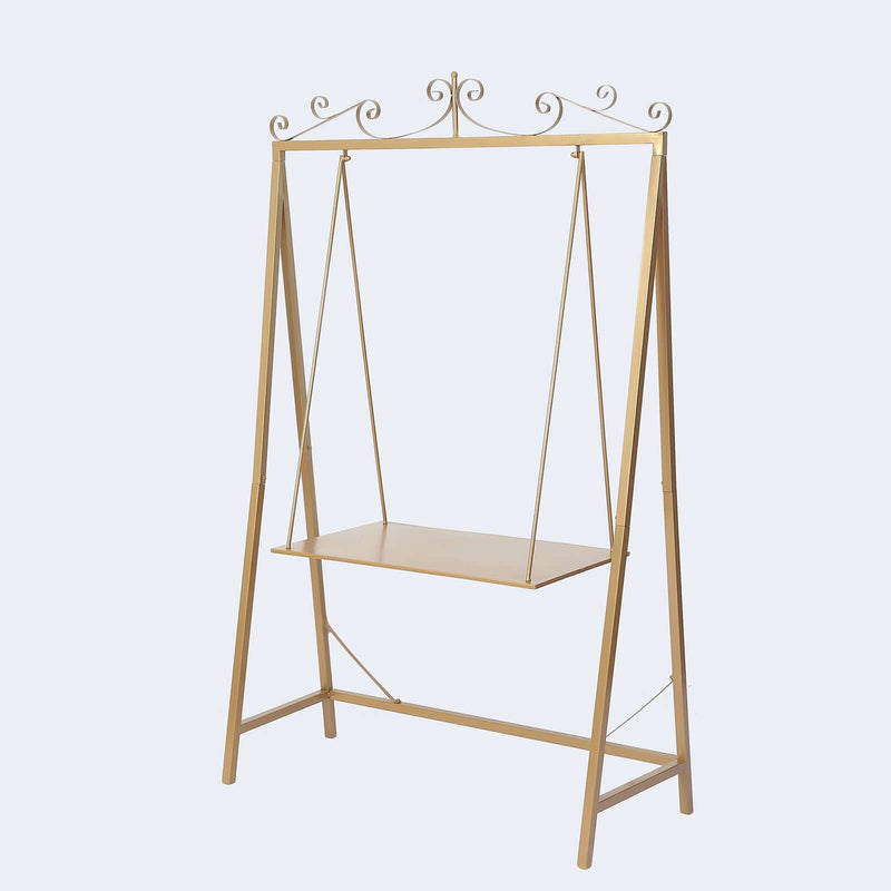 Gold Metal 4-Tier Half Moon Cupcake Stand | TableclothsFactory