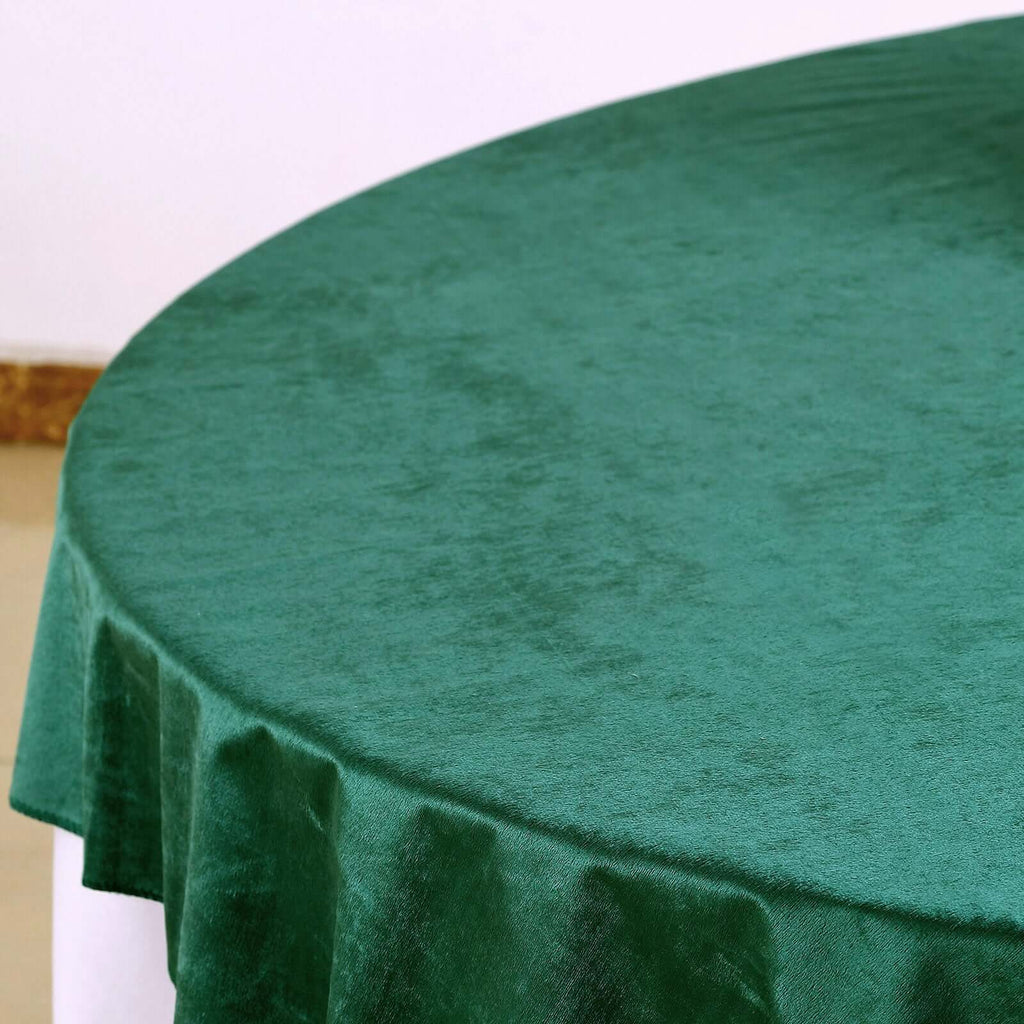 Velvet Overlay 72"x72" Hunter Green | TableclothsFactory