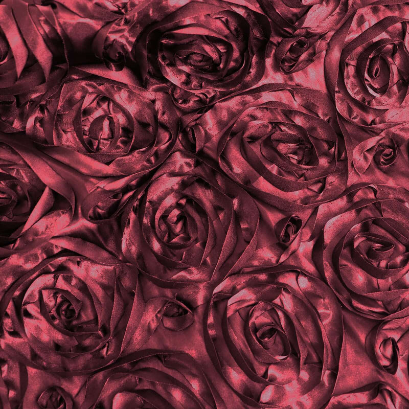 Rosette Satin Overlay 72"x72" Dusty Rose by TableclothsFactory.com