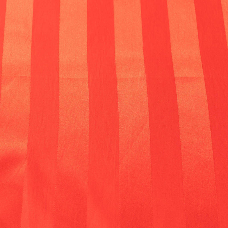 Satin Stripe Tablecloth 90"x132" Red by TableclothsFactory.com