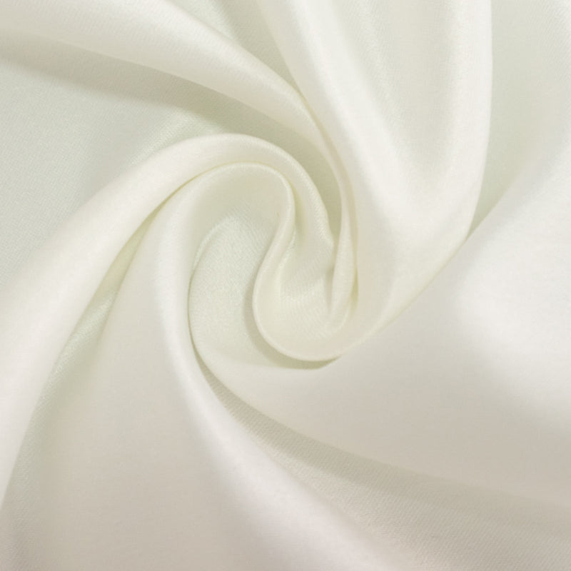 Lamour Satin Round Tablecloth 108" Ivory by TableclothsFactory.com