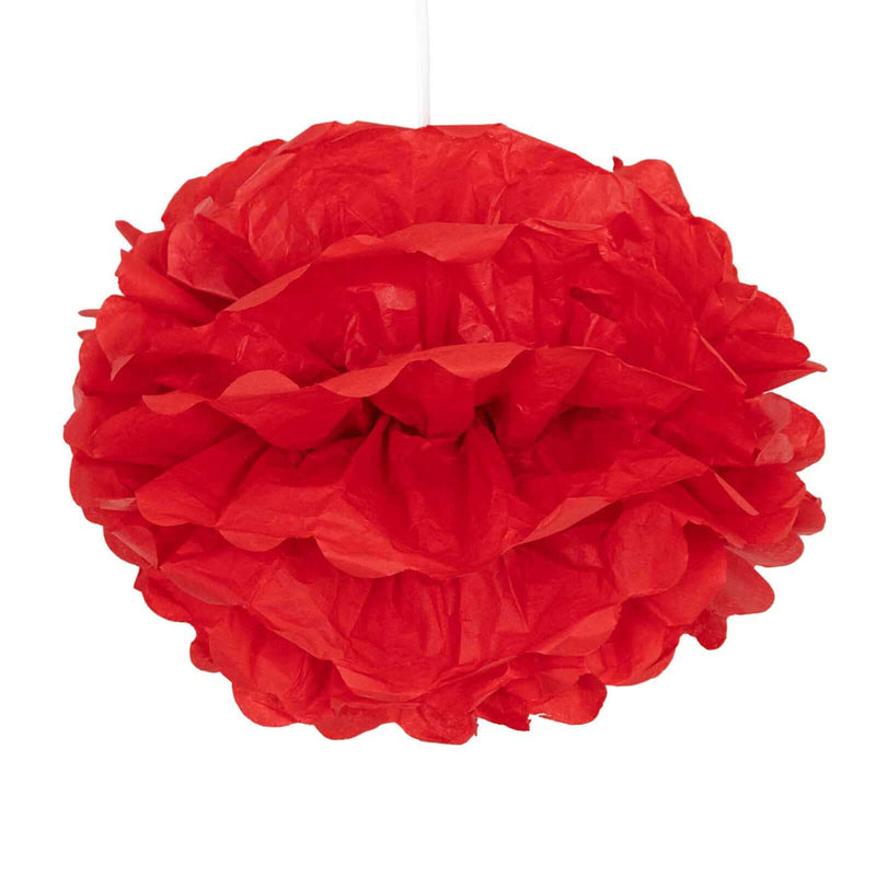 10" Pink Tissue Paper Pom Poms - 6 Pack | TableclothsFactory