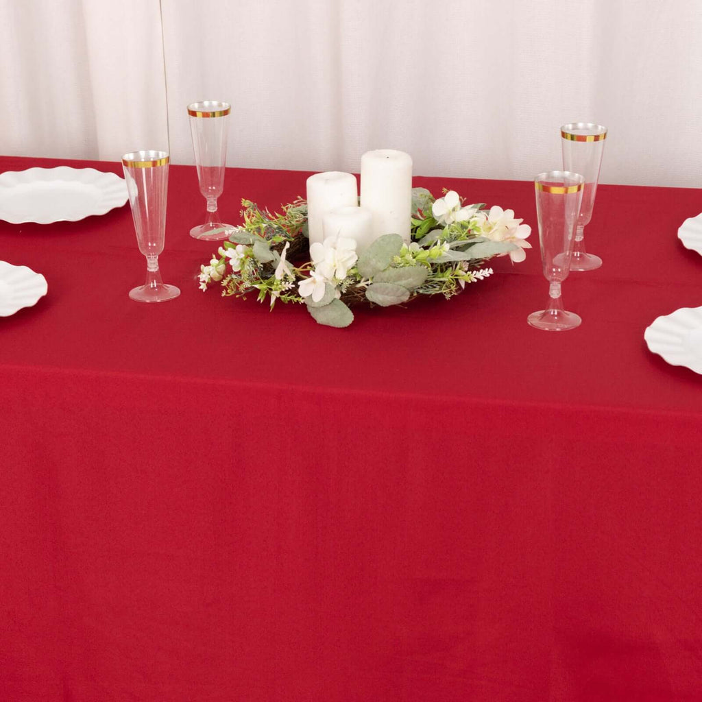 Polyester Tablecloth 60"x102" Wine | TableclothsFactory