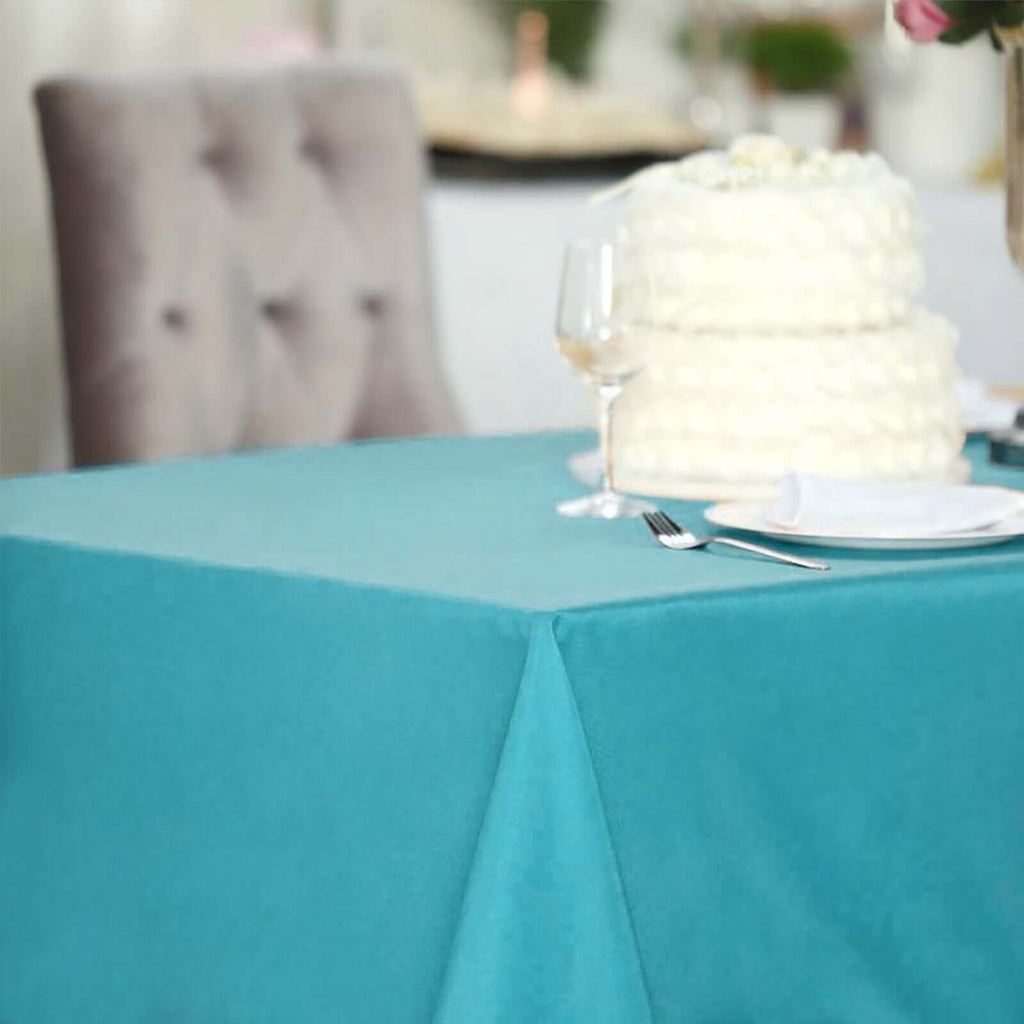 Polyester Tablecloth 60"x102" Turquoise | TableclothsFactory