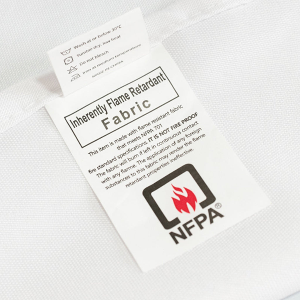 Fire Retardant Fitted Tablecloth 6ft White | TableclothsFactory