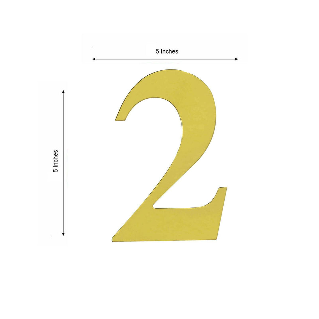 5" Metallic Gold Number Stickers Banner | TableclothsFactory
