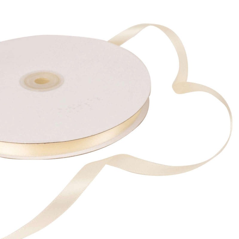 Ivory Satin Ribbon 100 Yards | TableclothsFactory