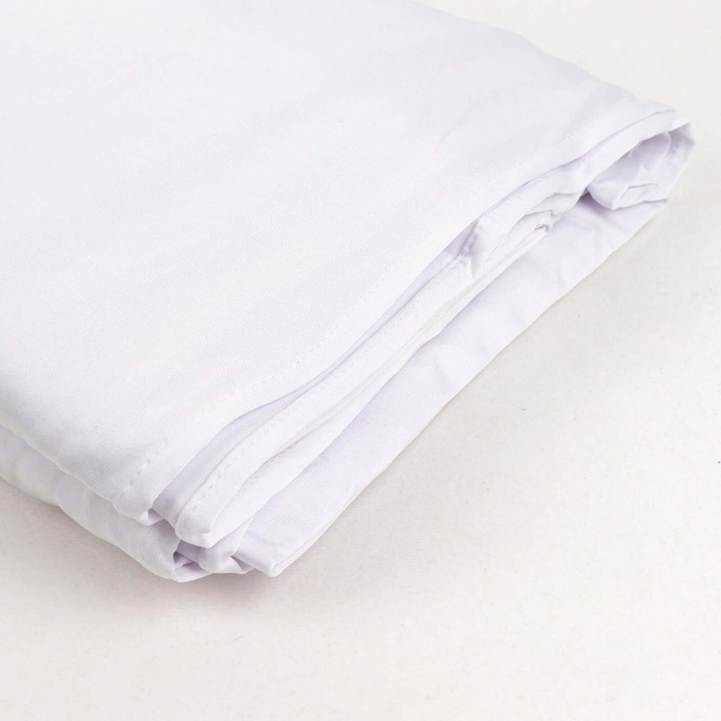 White Spandex 4-Way Stretch Fabric Roll - 60"x10 Yards | TableclothsFactory