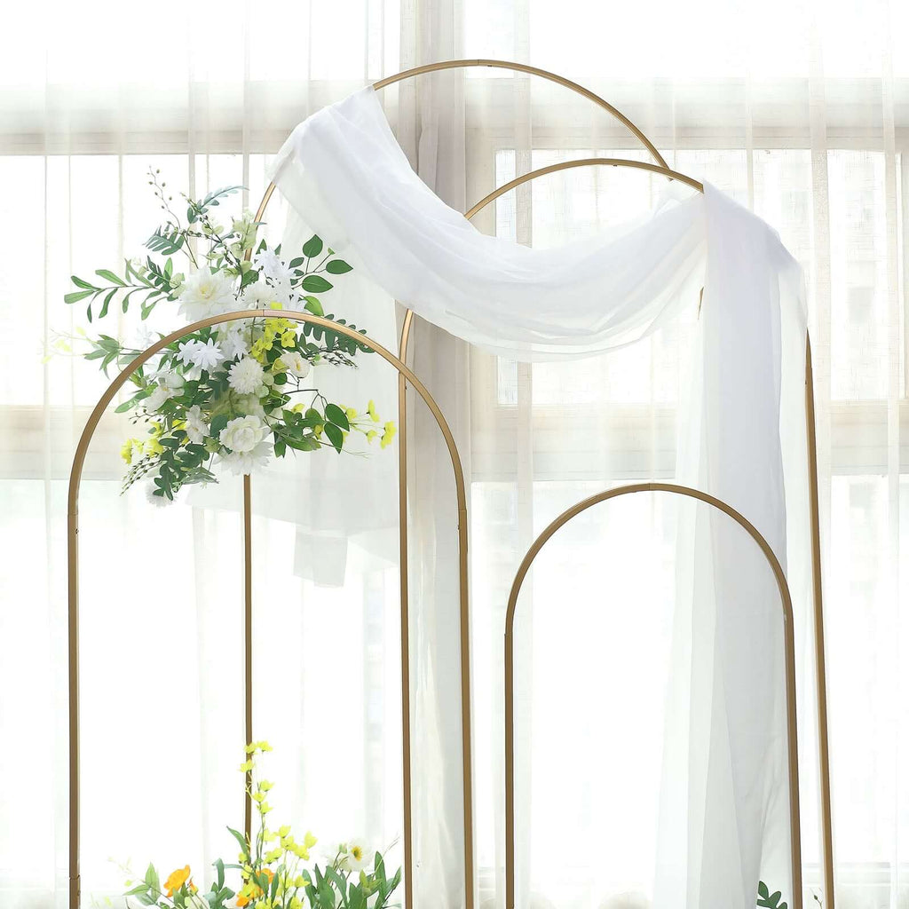 Gold Metal Wedding Arch Set of 4 | TableclothsFactory