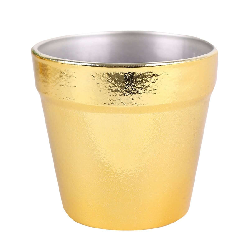 Gold Plastic Party Favor Buckets - 6 Pack | tableclothsfactory.com