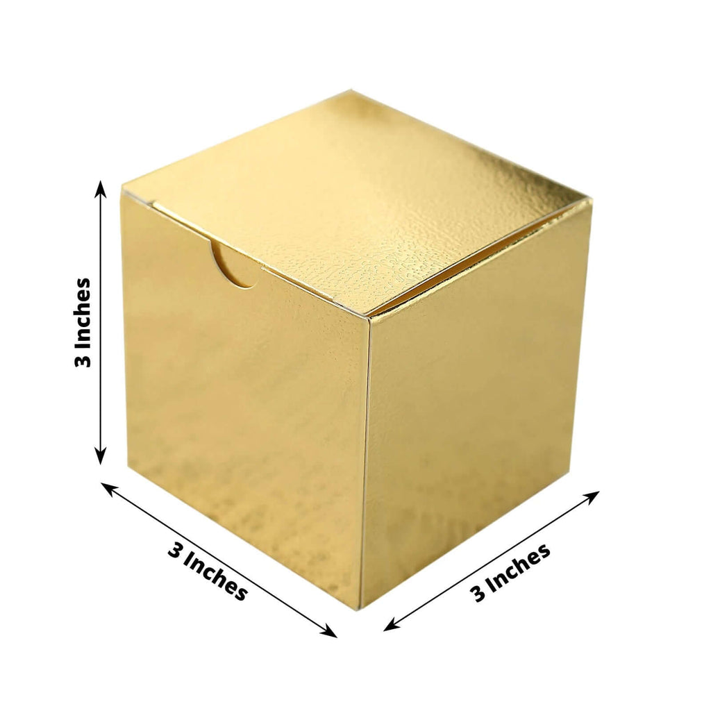 100 Pack Gold Candy Gift Boxes | TableclothsFactory