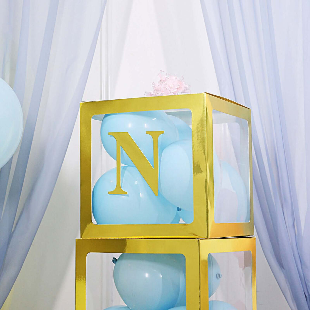 5" Metallic Gold Alphabet Stickers Banner | TableclothsFactory