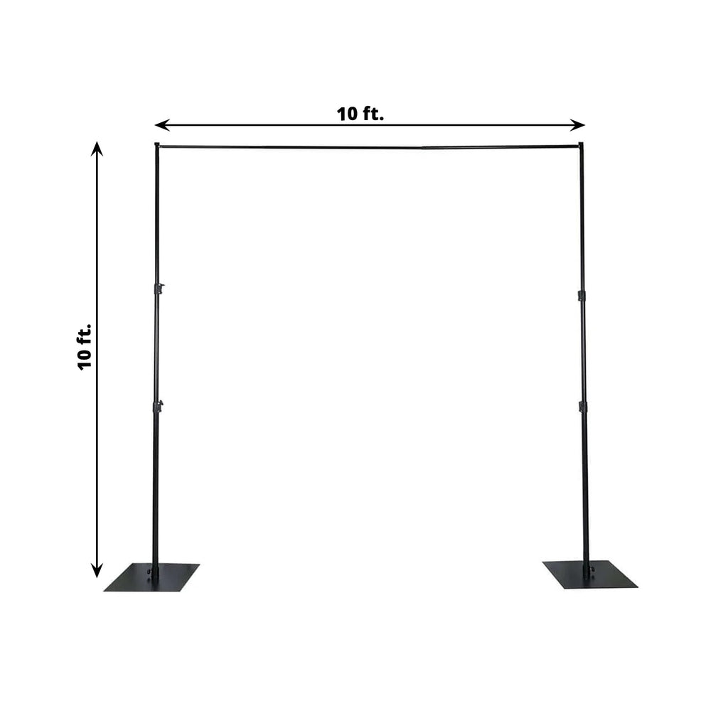 10ft Metal Adjustable Backdrop Stand Kit | TableclothsFactory