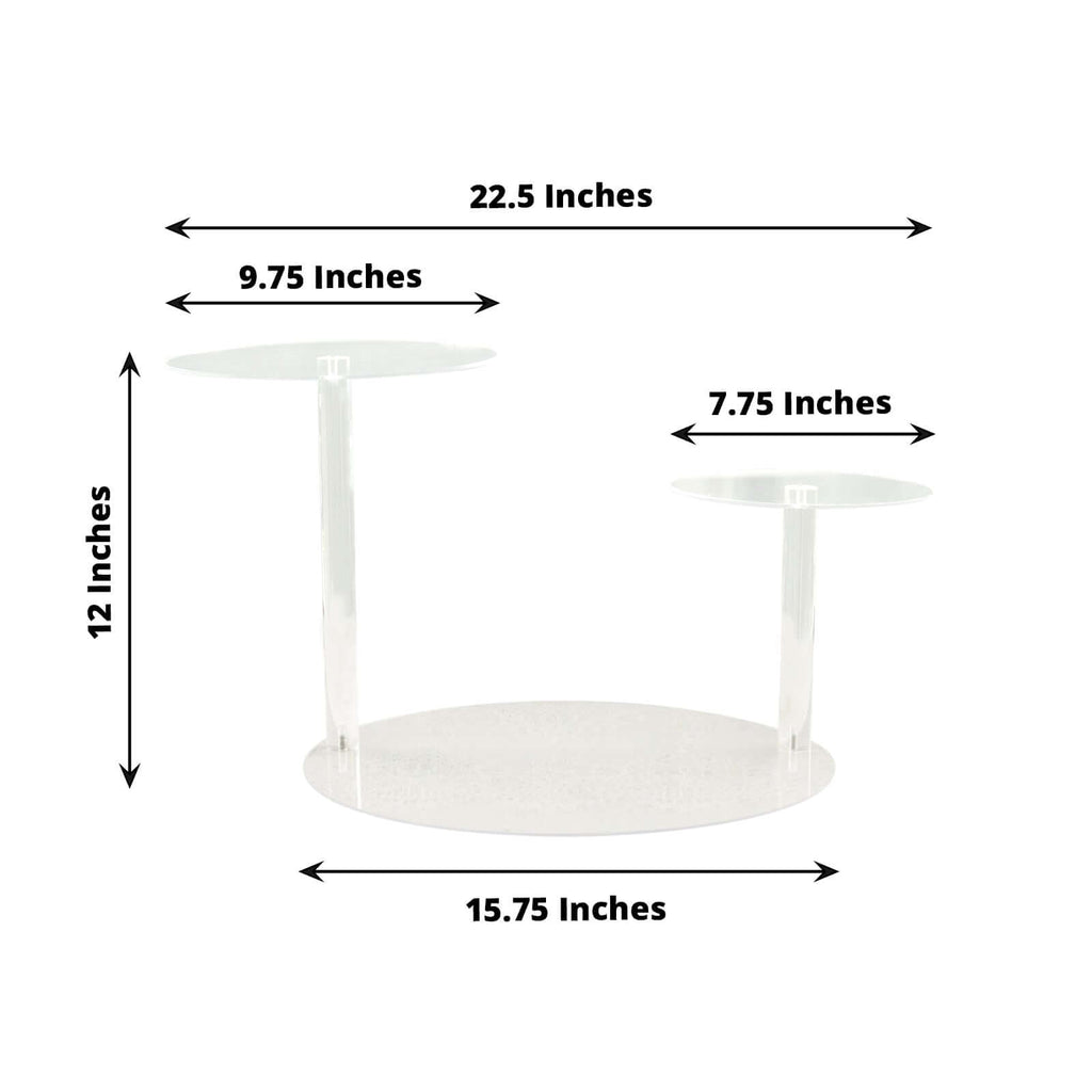 Plastic Round Pedestal Cake Stand 23" Clear | TableclothsFactory