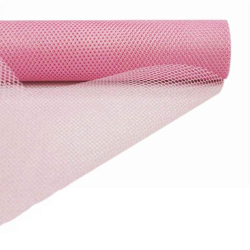 Pink Polyester Hex Deco Mesh 19"x10 Yards | TableclothsFactory
