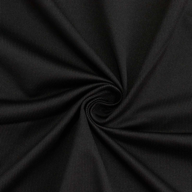 Black Scuba Polyester Event Curtain 5ftx14ft | tableclothsfactory.com