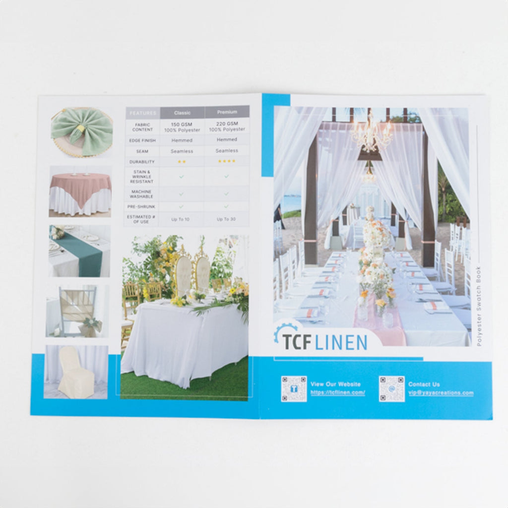 Polyester Fabric Color Swatches | TableclothsFactory