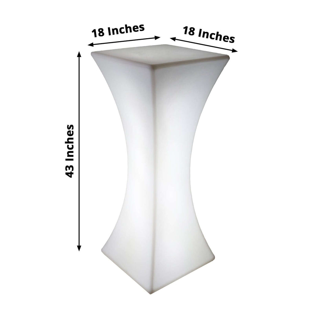 Color Changing LED Cocktail Table 18"x43" | TableclothsFactory