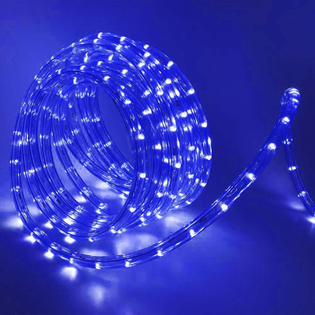 33ft Blue Waterproof LED Rope Light | TableclothsFactory