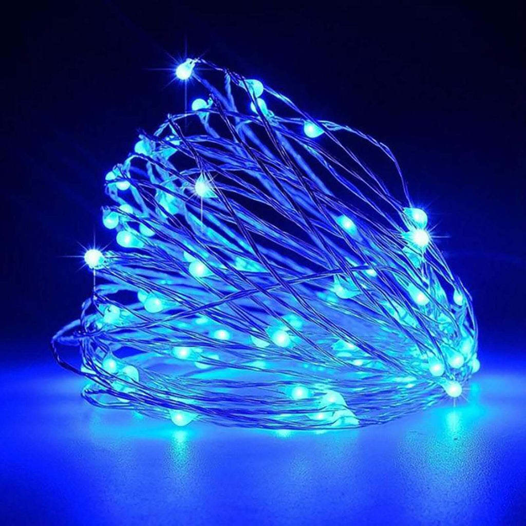 Starry Bright String Lights Light Blue 90" | TableclothsFactory