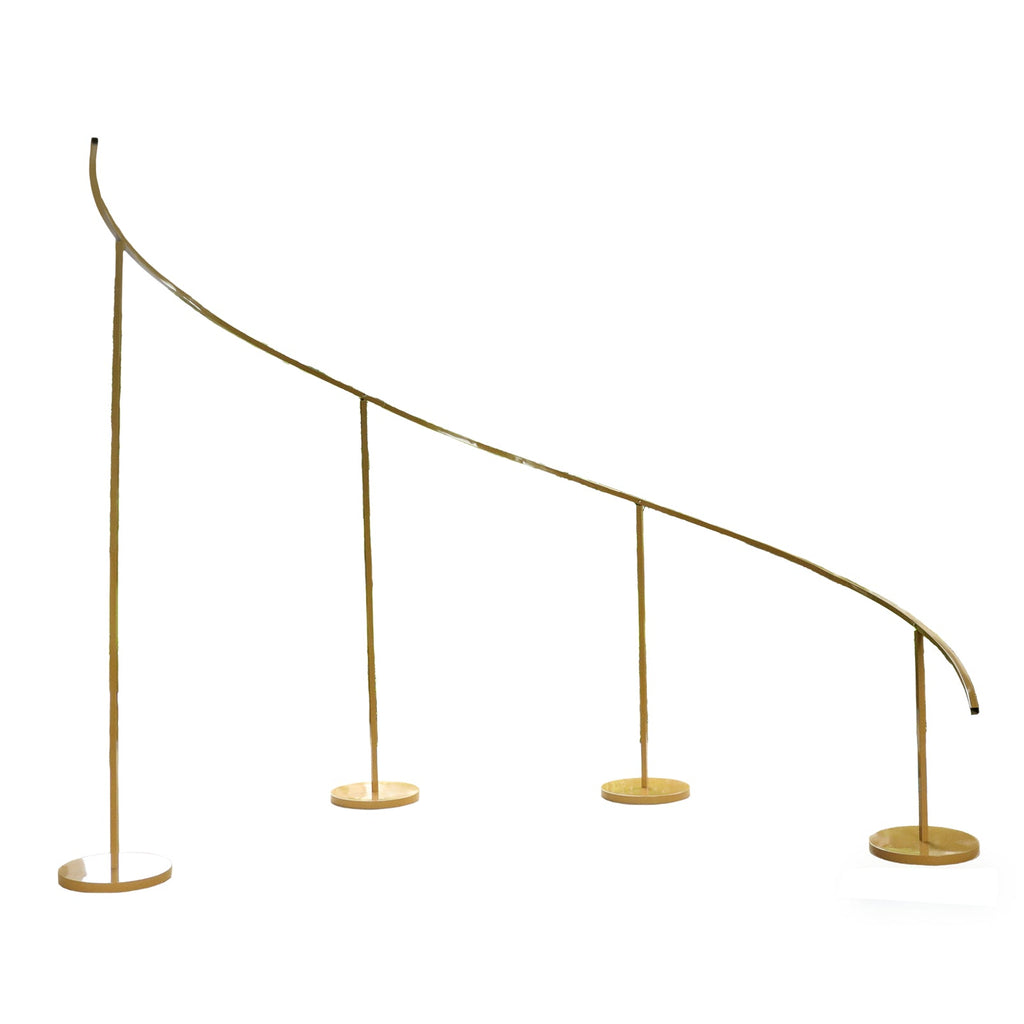 Curved Wave Backdrop Stand 8ftx12ft Gold | TableclothsFactory