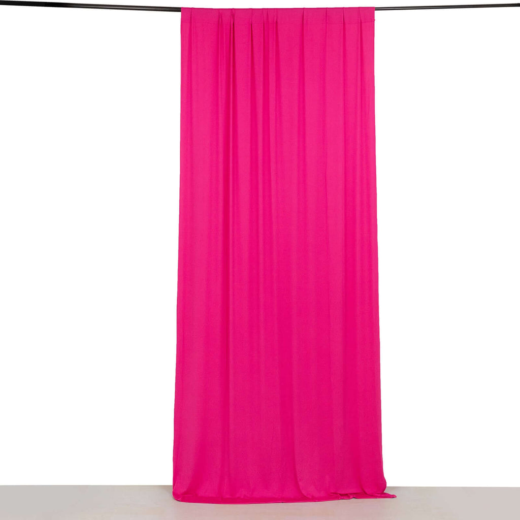 Fuchsia 4-Way Stretch Spandex Curtain 5ftx10ft | TableclothsFactory
