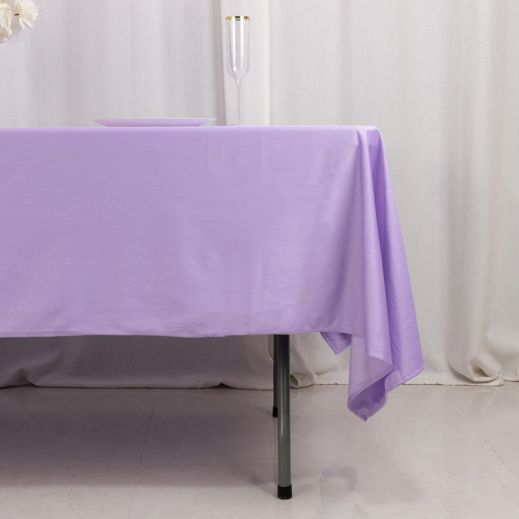 Scuba Rectangular Tablecloth 60"x102" Lavender Lilac | TableclothsFactory