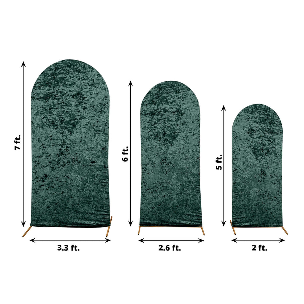 Emerald Green Velvet Chiara Backdrop Covers Set | TableclothsFactory