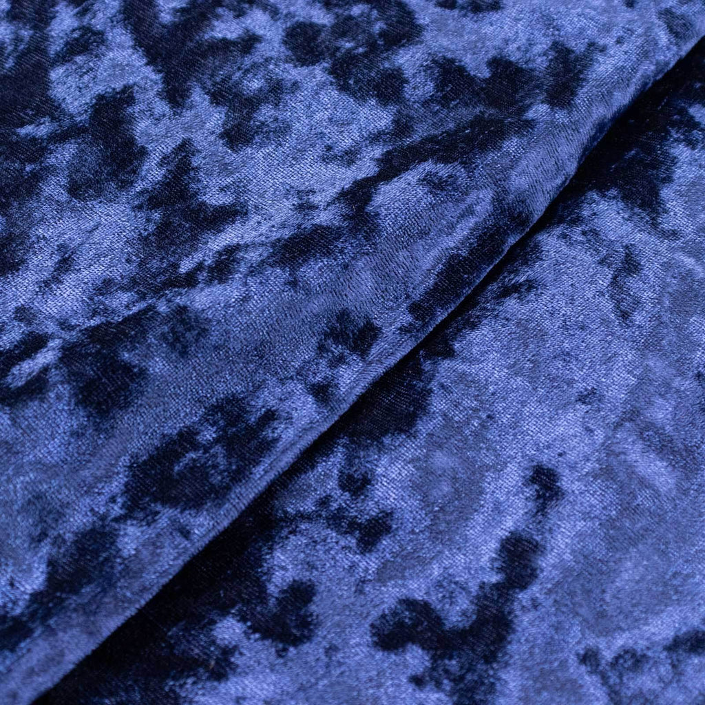 Navy Blue Crushed Velvet Fabric Bolt 65"x5 Yards | TableclothsFactory